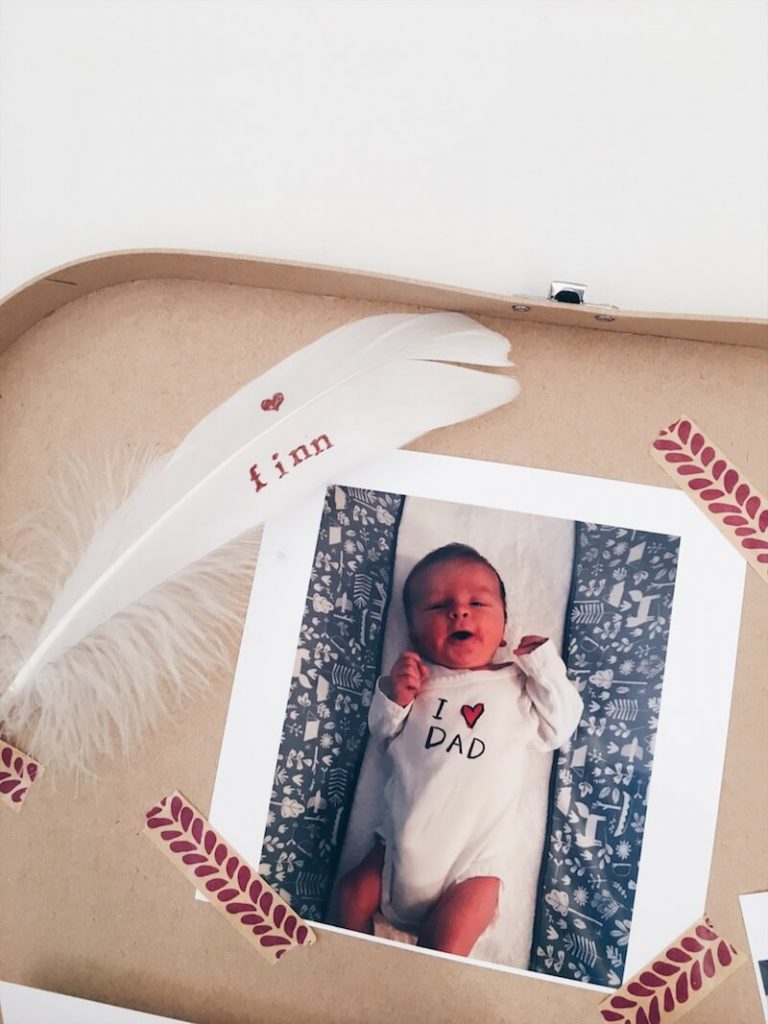 Zelfgemaakt kraamcadeau: baby memory box - unicorns & fairytales